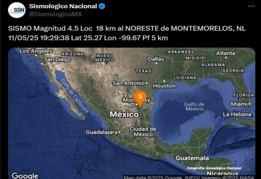 Se registra temblor en Monterrey de 4.2 grados: el epicentro fue en ...